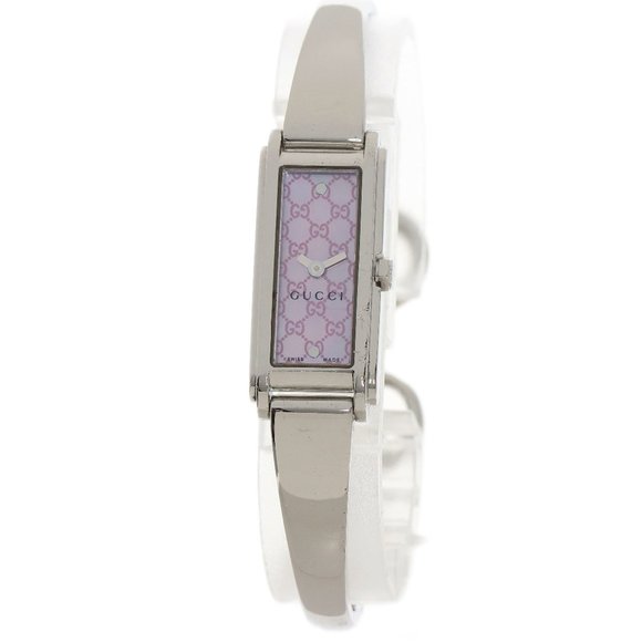 Gucci | Accessories | Gucci 9 Square Face Gg Dial Watch Stainless ...